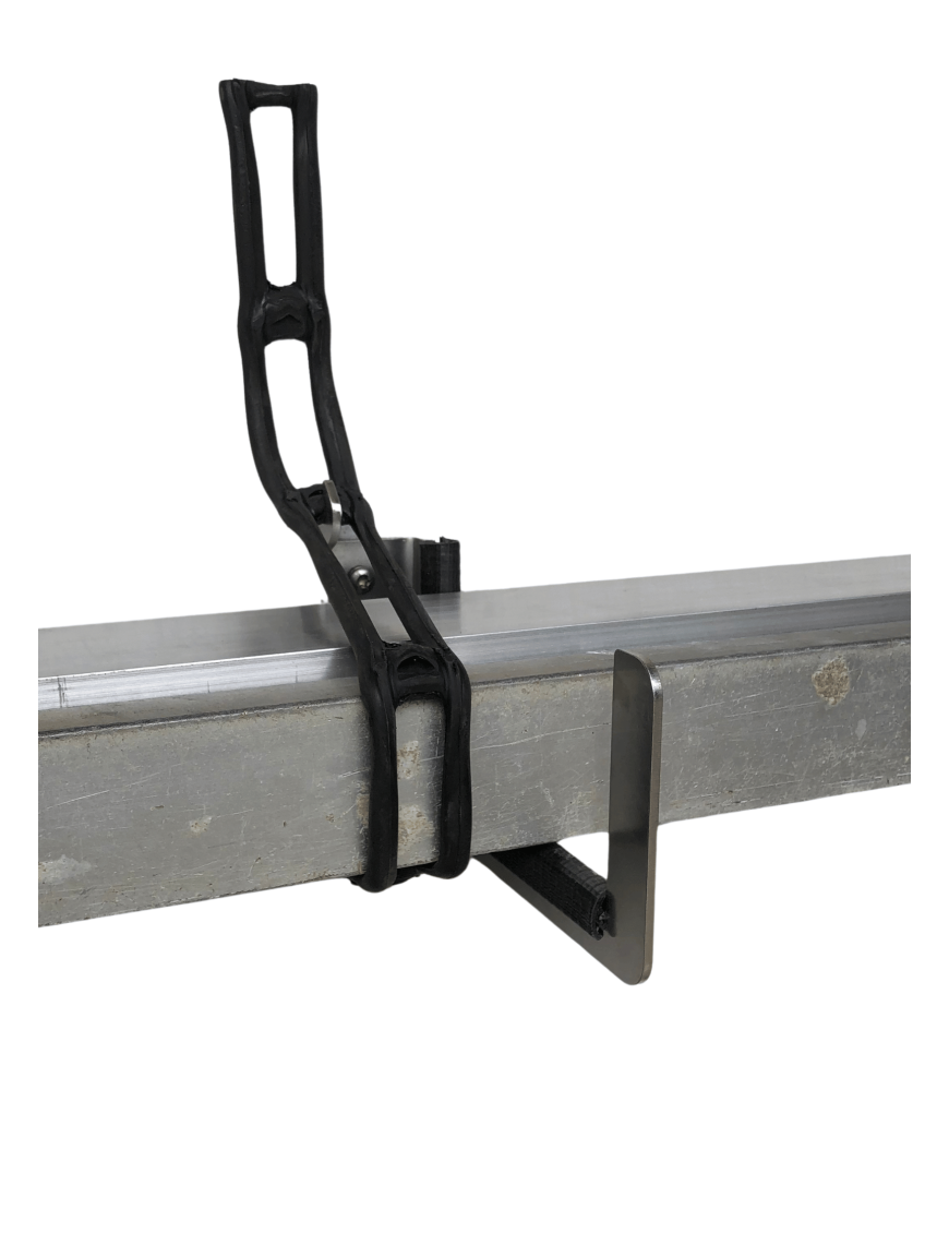 Retteskinne ophæng med lås - vandret hængende